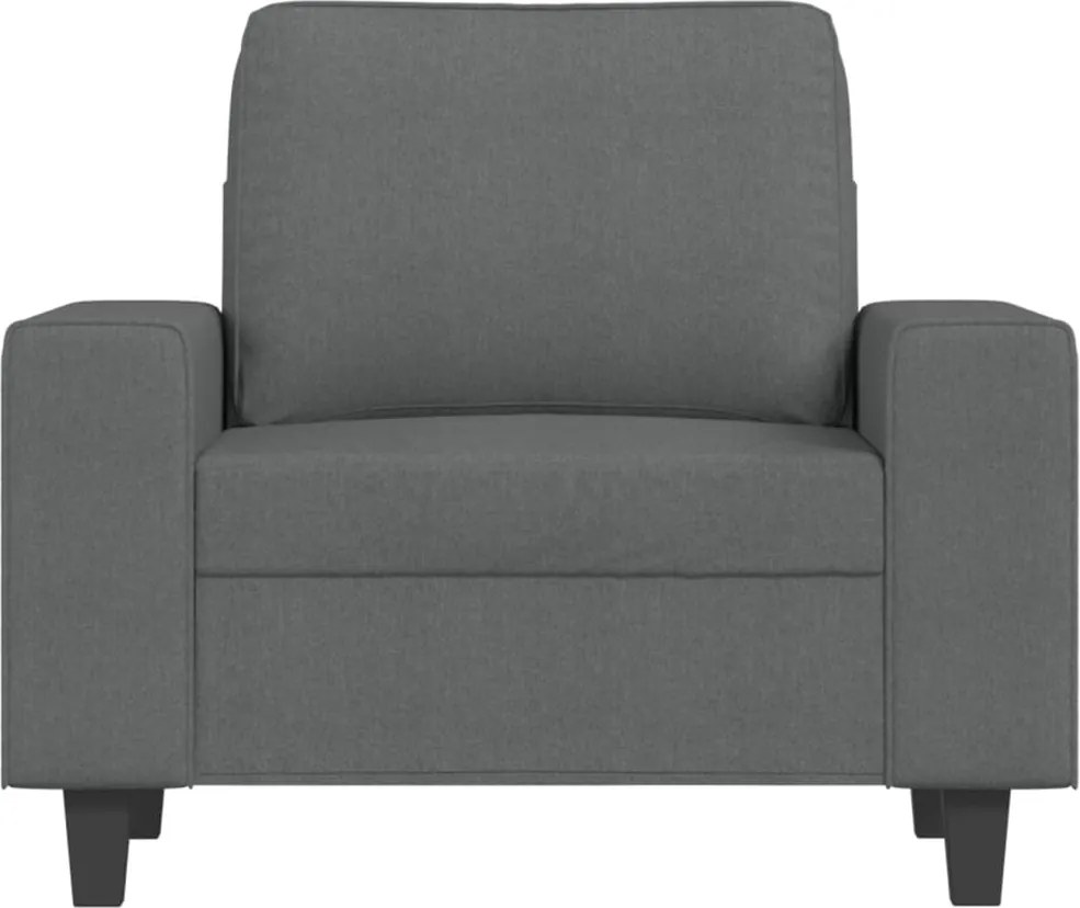 Křeslo s podnožkou tmavě šedé 60 cm textil 3201144