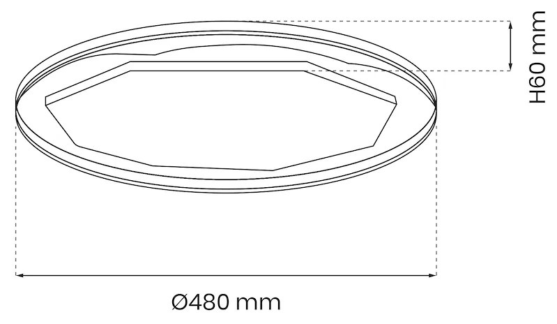 Stropní LED svítidlo Optima, 1x LED 52w, 3000-6000k, b, s ovladačem