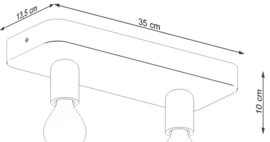 Sollux  SL.1157 - Bodové svítidlo TAVO 2xE27/15W/230V beton