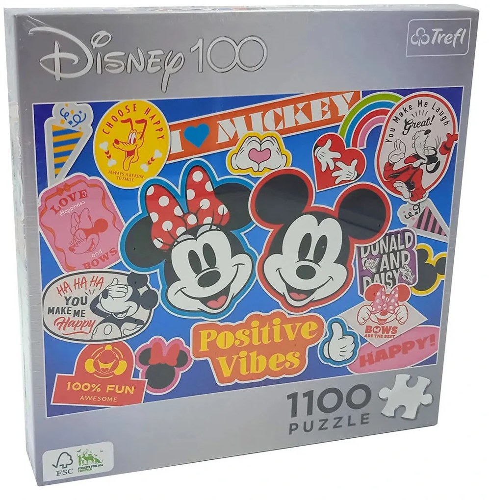 Trefl puzzle 1100 dílků - mickey a minnie mouse
