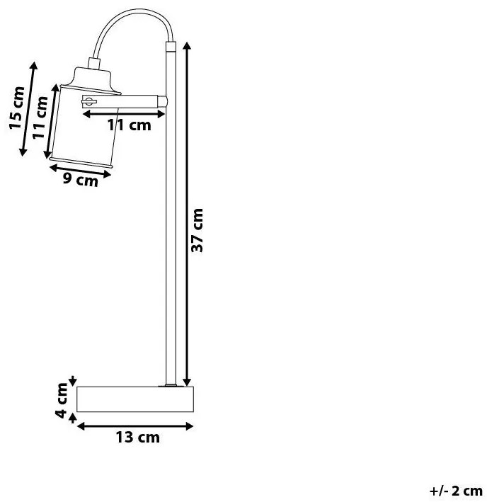 Stolní lampa 37 cm černá MUNDAKA Beliani