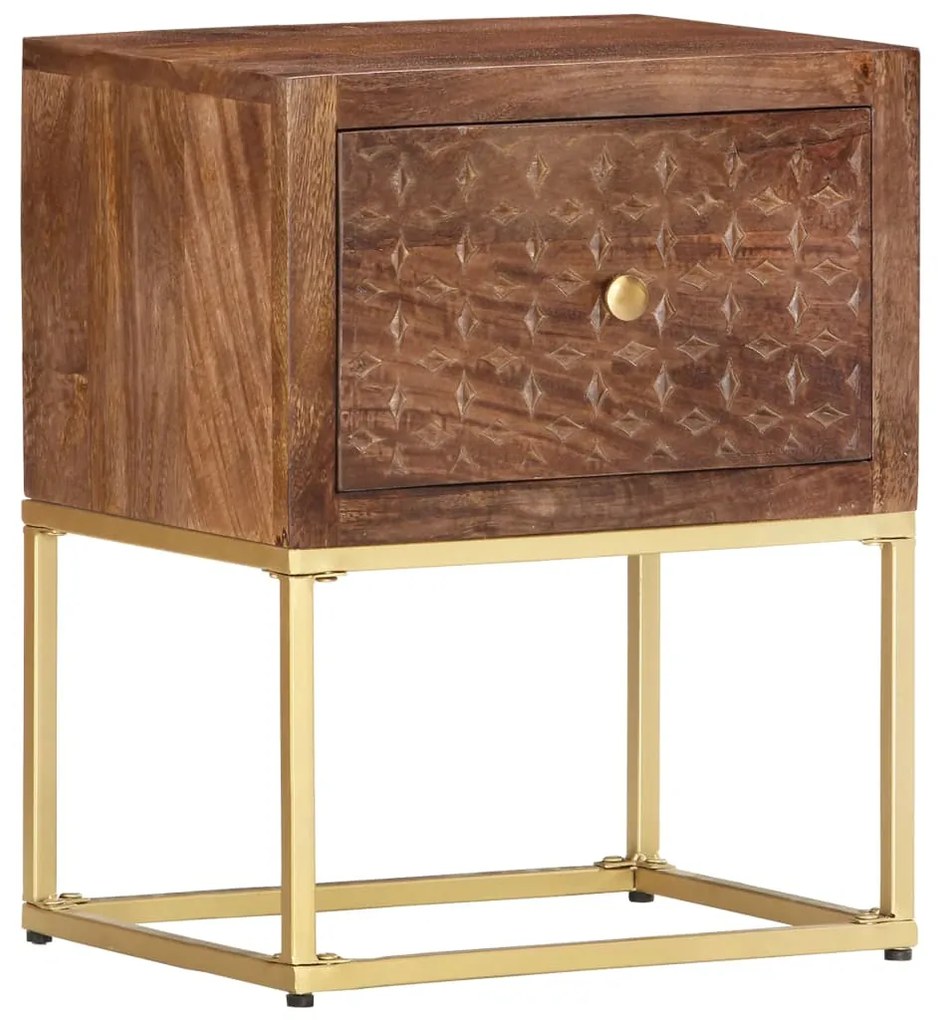 286554 vidaXL Noční stolek 40 x 30 x 50 cm masivní mangovníkové dřevo