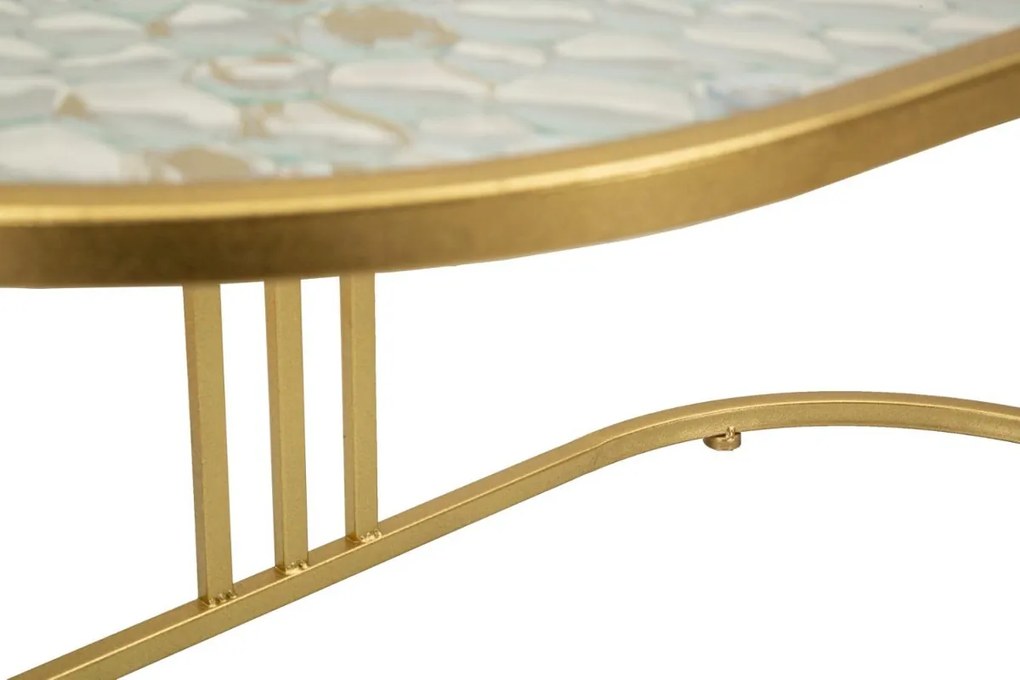 Designový konferenční stolek Baroness 90 cm zlatý