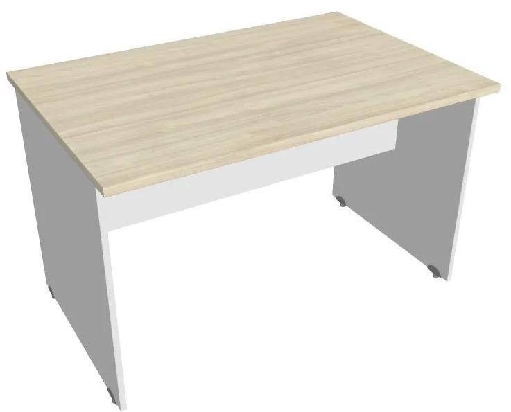Stůl jednací rovný 120 cm - Hobis Gate GJ 1200 Dekor stolové desky: akát, Dekor lamino podnože: bílá