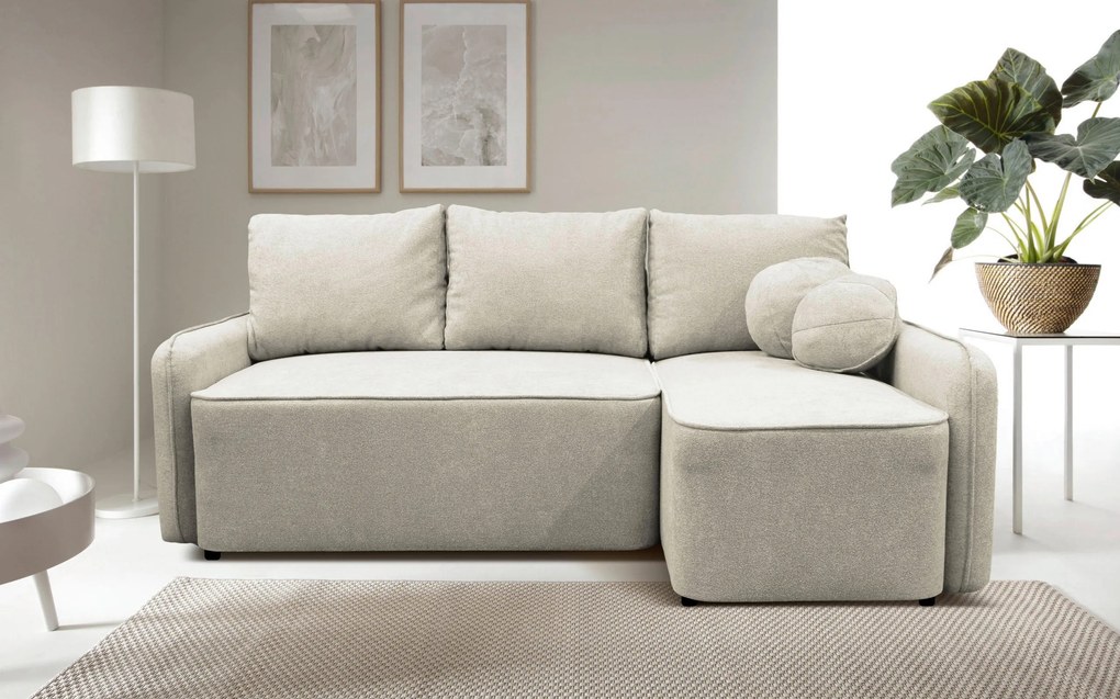 XXXLutz ROHOVÁ SEDAČKA, textil, krémová MID.YOU - Sedací soupravy - 001574006704
