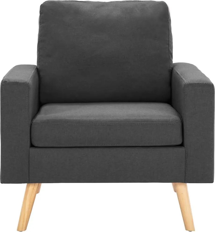 Křeslo tmavě šedé textil 288694