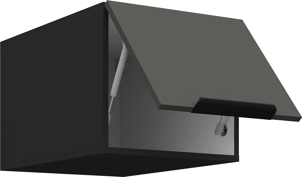 ARIA pe | horní skříňka 40 NAGU-36 1F výklopná | 40 cm | HLUBOKÁ | ANTI FINGERPRINT povrch | černá/šedá grafit