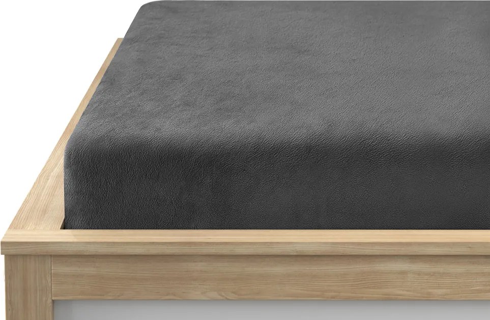 Prostěradlo mikroplyš SOFT 200x220 cm tmavě šedé