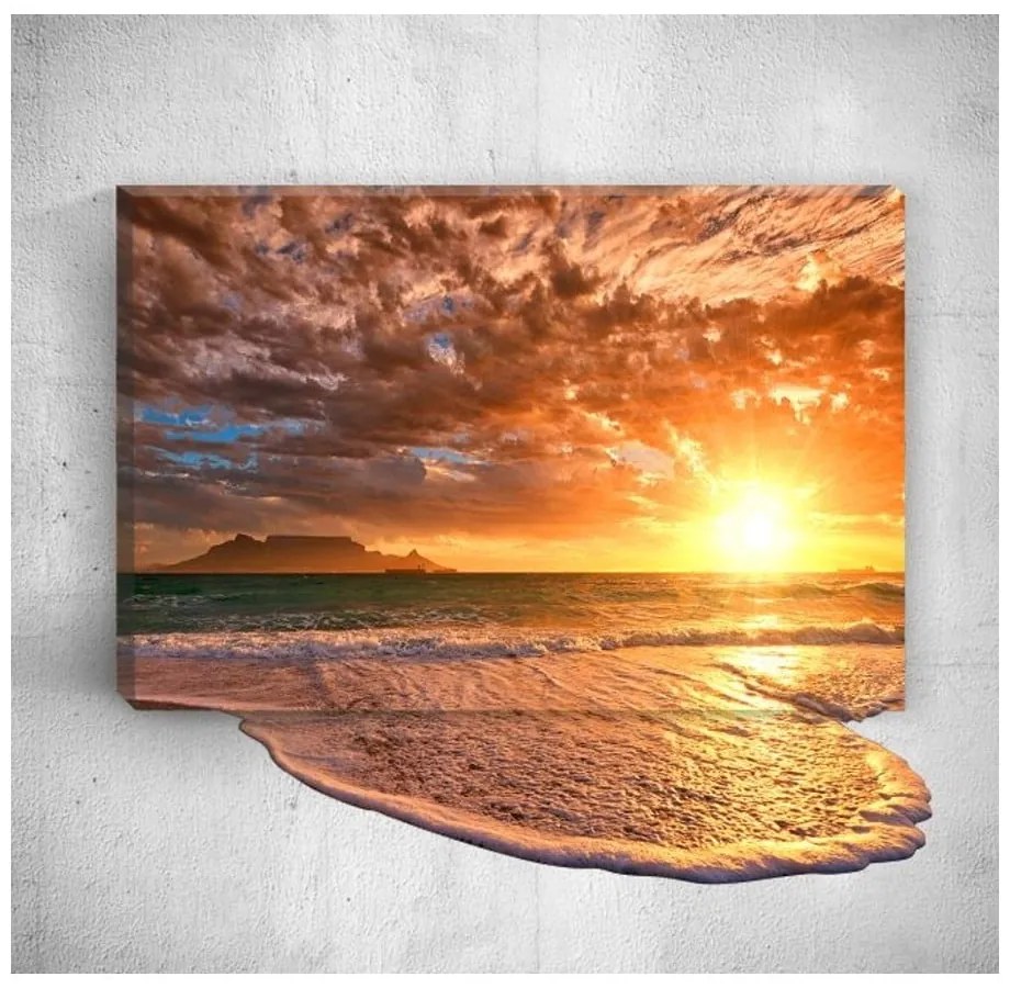 Nástěnný 3D obraz Mosticx Sea Sunset, 40 x 60 cm