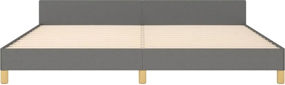 Rám postele bez matrace tmavě šedý 200 x 200 cm textil 3125406
