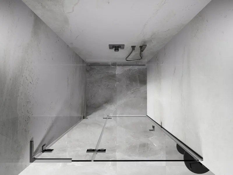 Mexen Lunar L sprchové dveře otevírací levé 75 cm, transparentní, chrom - 834L-075-000-01-00-L