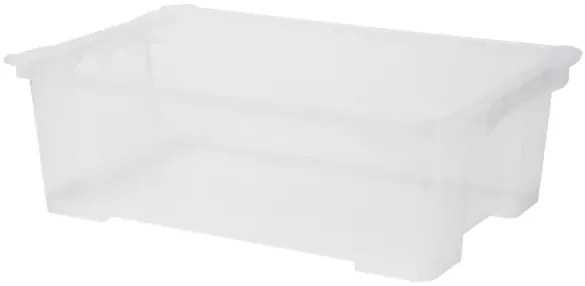 Rotho Univerzální úložný box, krabice s víkem, EVO, transparent - 58x39x19, 30l