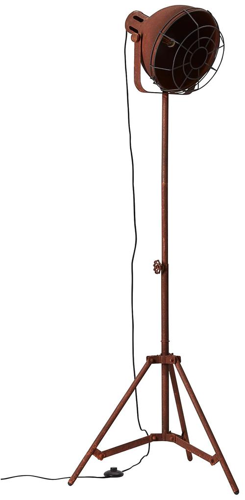 Brilliant  23759/55 JESPER - Industriální rezatá stojací lampa na trojnožce 166cm