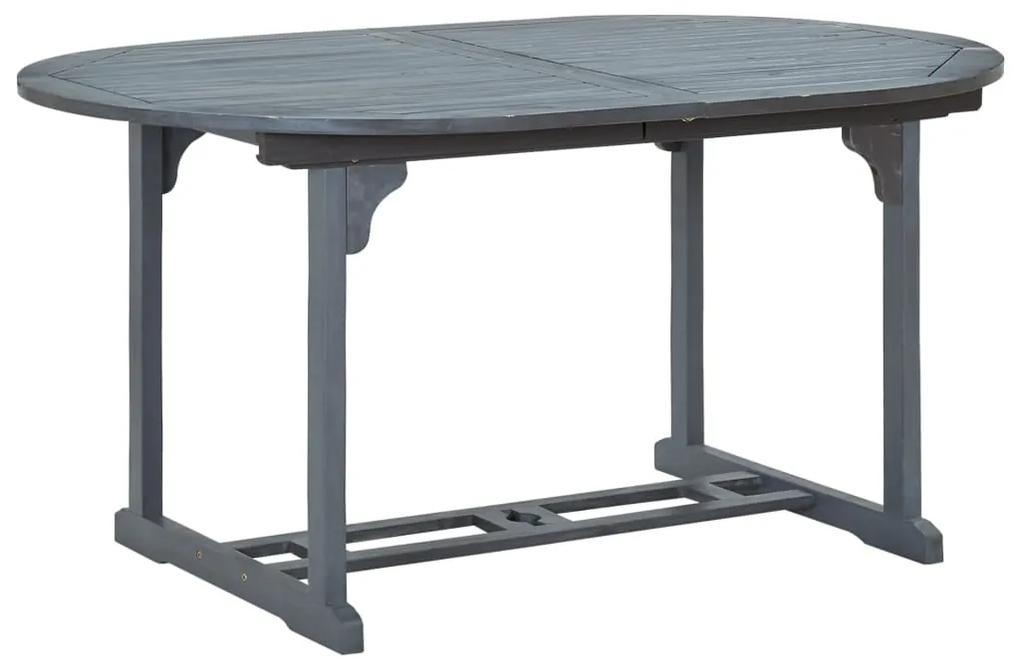 Zahradní stůl šedý 200 x 100 x 75 cm masivní akáciové dřevo,  47277