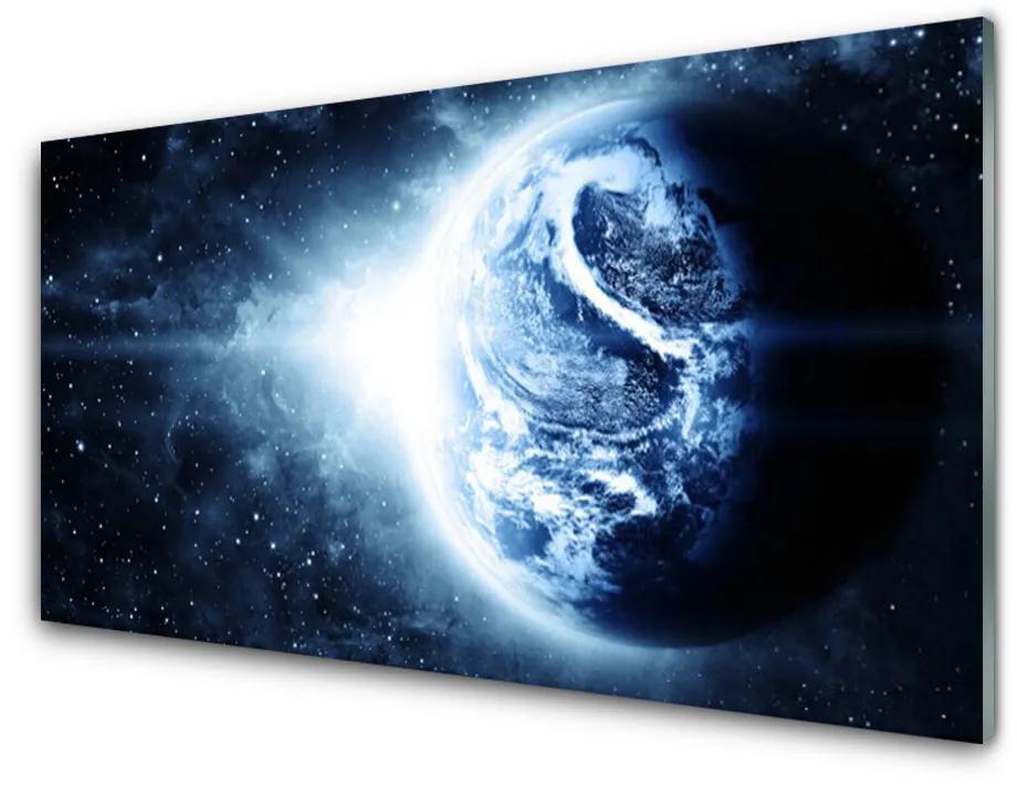 Obraz na skle Země Vesmír Planeta 120x60 cm