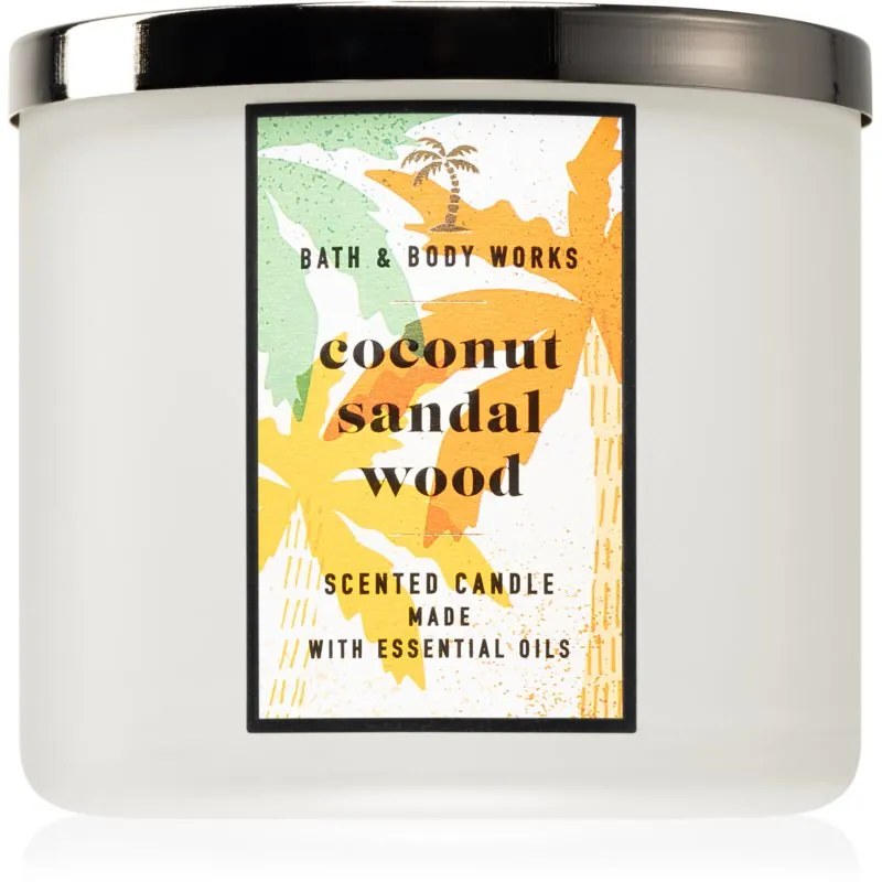 Bath & Body Works Coconut Sandalwood vonná svíčka 411 g