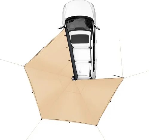 Automobilová markýza 270°, 2,5 m výška zatahovací boční markýza do auta, PU3000 mm