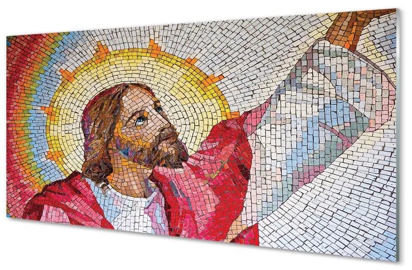 akrylový obraz mozaika Jesus 125x50 cm