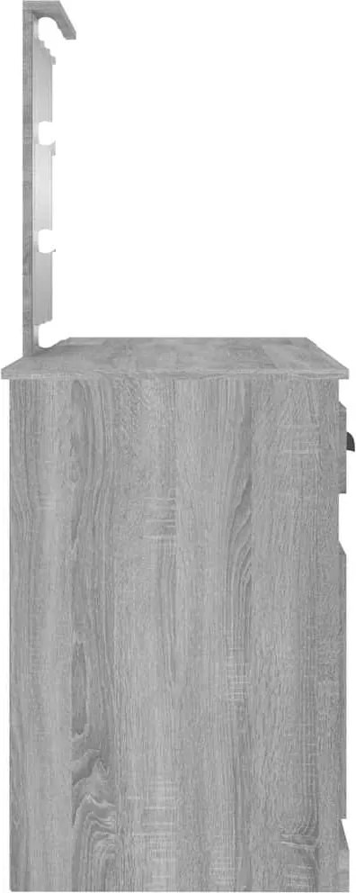 Toaletní stolek s LED šedý sonoma 130 x 50 x 132,5 cm 3185349