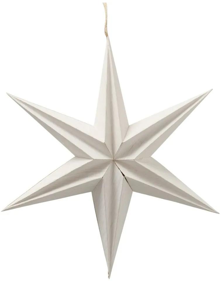 Boltze Závěsná dekorace hvězda bílá 40 cm