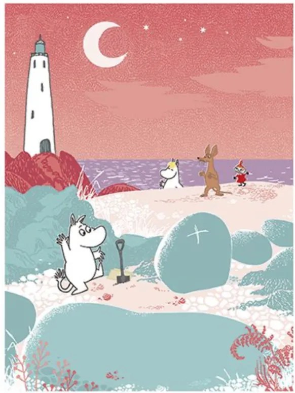 Plakát Moomin on the beach 30x40