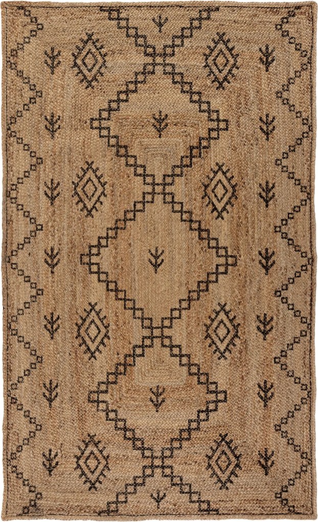 Kusový koberec Printed Jute Rowen Natural/Black, 200x290, béžová, chodba / predsieň, Flair Rugs