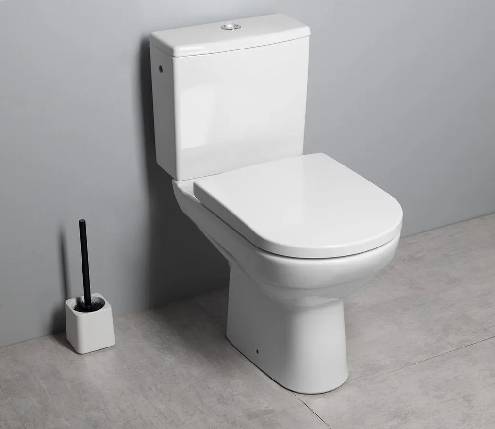Bruckner Bruckner, BEHRENS RIMLESS WC kombi mísa s nádržkou, spodní/zadní odpad, bílá, 301.125.4