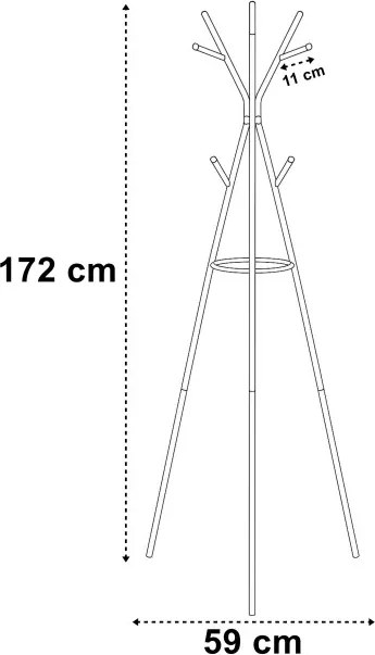 Stojanový věšák ERIS černý
