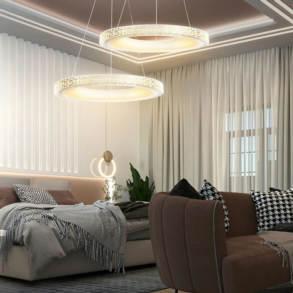 Toolight Toolight, LED stropní svítidlo 60cm MS002-CP, růžové zlato, OSW-09611