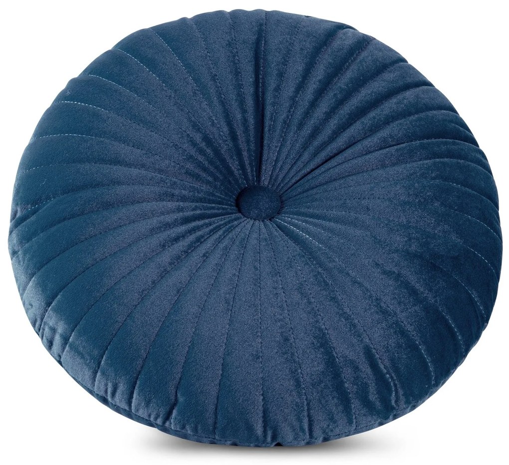 DEKORAČNÍ POLŠTÁŘ VELVET68 (FI) 40 CM TMAVĚMODRÁ