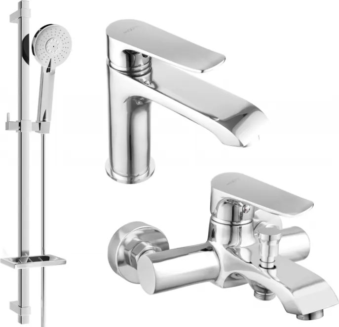 Mexen Pecos DQ40 sada vanových baterií, chrom - 72703DQ40-00