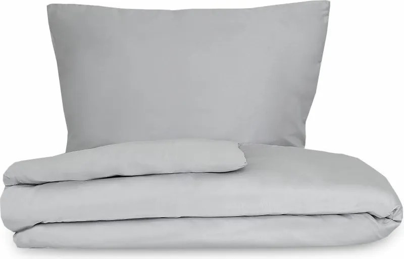 Kvalitex Saténové povlečení Luxury Collection světle šedá, 140 x 200 cm, 70 x 90 cm
