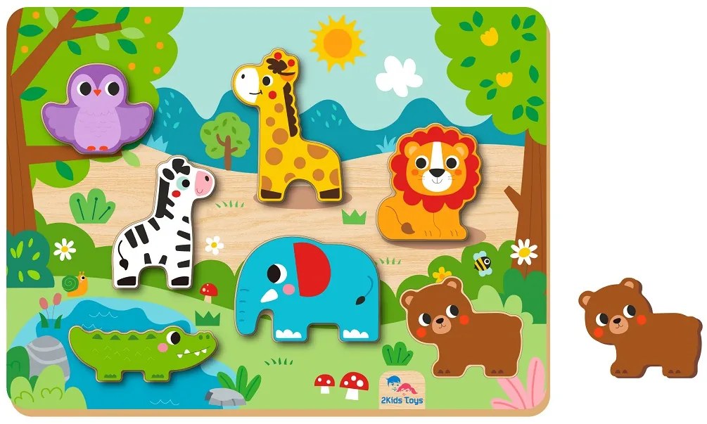 2Kids Toys Vkládací puzzle Zvířátka