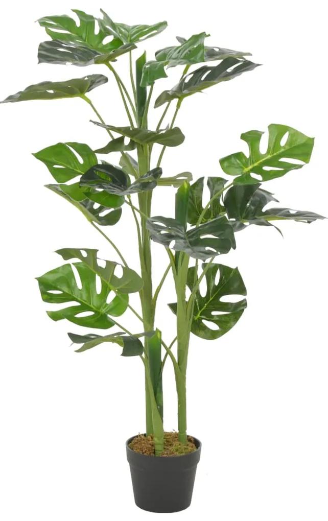 280182 vidaXL Umělá rostlina monstera s květináčem zelená 100 cm