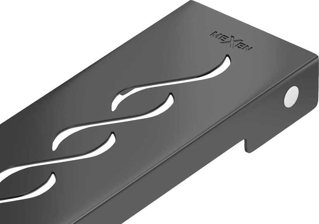 Sprchový žlab MEXEN WAVE BLACK - černý