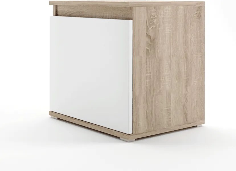 Eka Předsíňová stěna s čalouněnými panely Trinity 4 - Dub Artisan s černou / Černá 2316