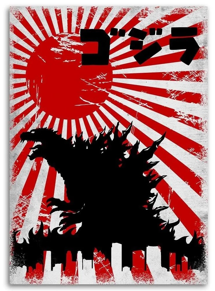 Gario Obraz na plátně Godzilla, příšera ve městě - DDJVigo Rozměry: 40 x 60 cm