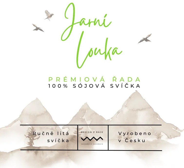 Jarní louka, prémiová sójová svíčka 120g (S)