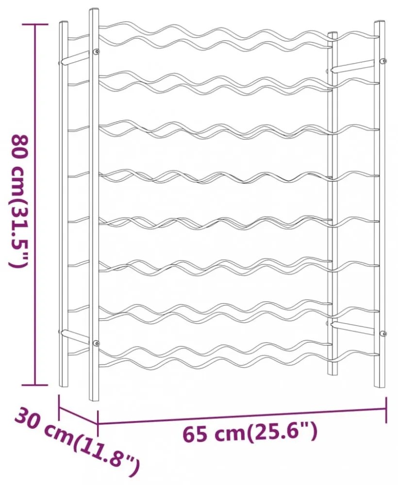 Stojan na víno na 48 lahví Dekorhome