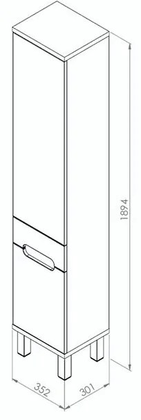 BPS-koupelny Set koupelnového nábytku Orion W SET 60/35