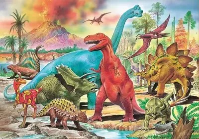 EDUCA Puzzle Dinosauři / 100 dílků / 40 x 28 cm