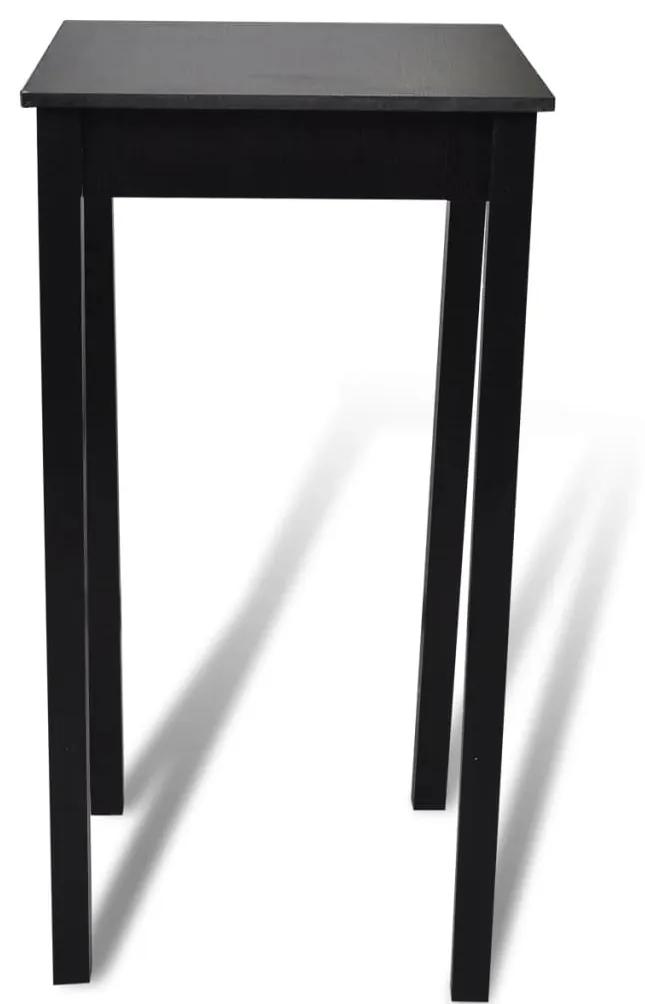 vidaXL Barový stůl MDF černý 55 x 55 x 107 cm