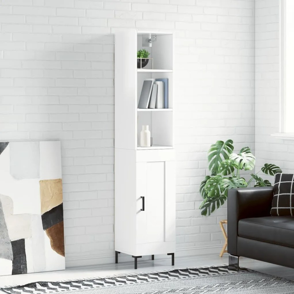 vidaXL Skříň highboard 34,5 x 34 x 180 cm kompozitní dřevo [3190085] Barva: hnědý dub