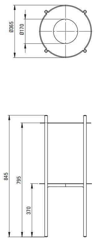 Deante Silia, stojící konzola pro umyvadlo, černá matná, DEA-CKS_N36A