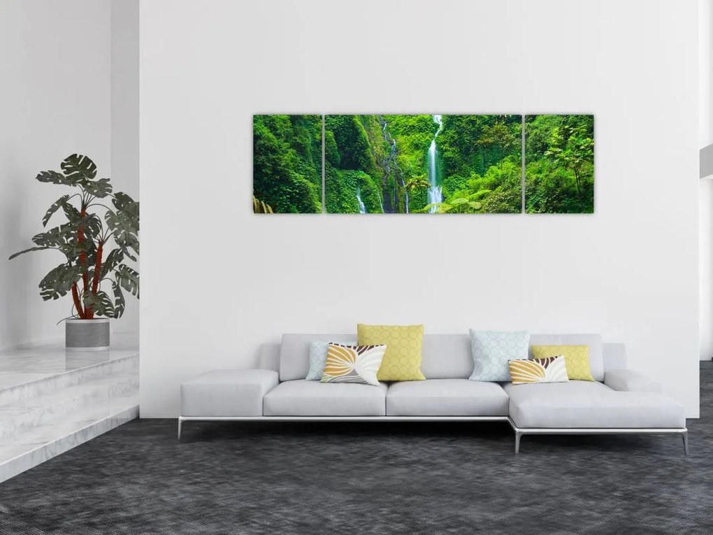 Obraz - Vodopády Madakaripura, východní Java, Indonésie (170x50 cm)