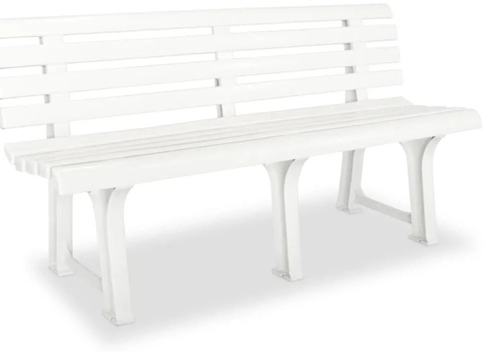 Zahradní lavice 145,5 cm plastová bílá