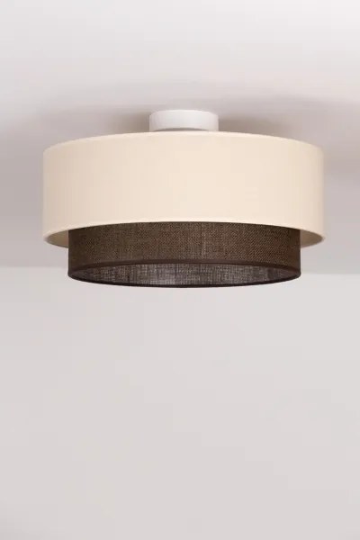 Brilagi - LED Stropní svítidlo BOHO STYLE 1xE27/15W/230V pr. 40 cm krémová/hnědá