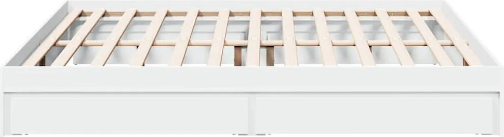 Rám postele se zásuvkami bílý 180 x 200 cm kompozitní dřevo 3280636