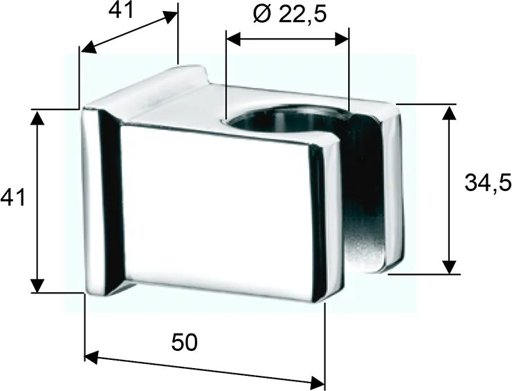 Sapho držák sprchy hranatý pevný černá SD615