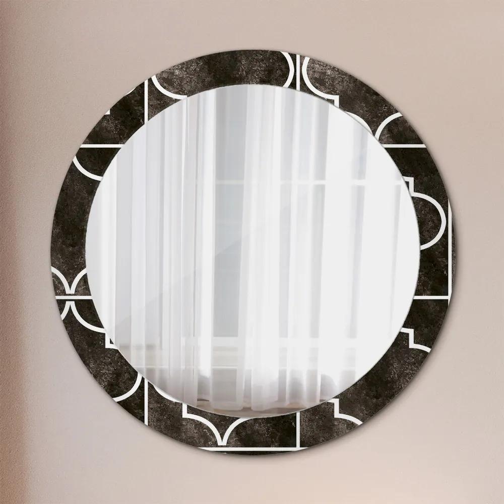 Kulaté dekorativní zrcadlo Starožitné dlaždice fi 80 cm